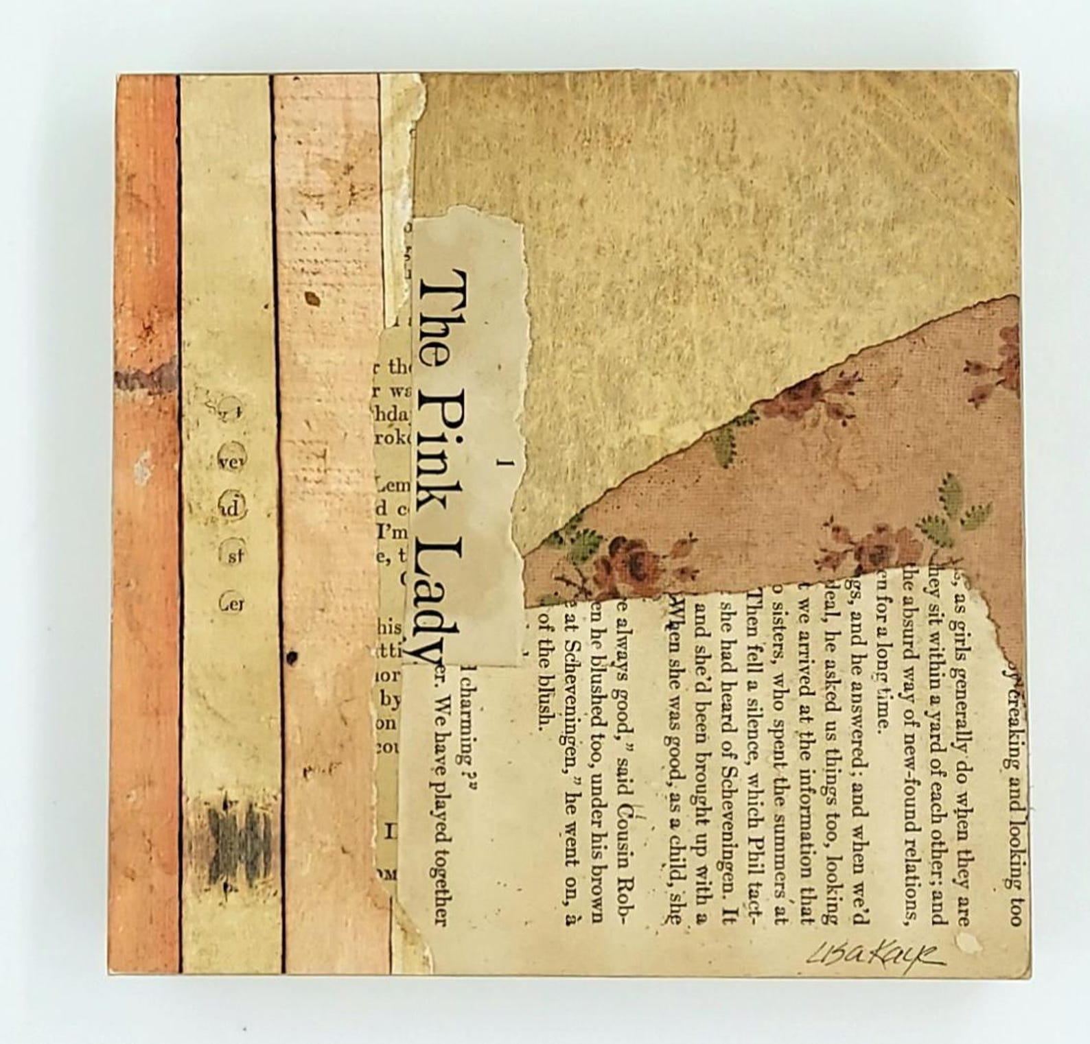 Mixed Media Collage * "the Pink Lady" * Collage * Ooak * Art - Etsy
