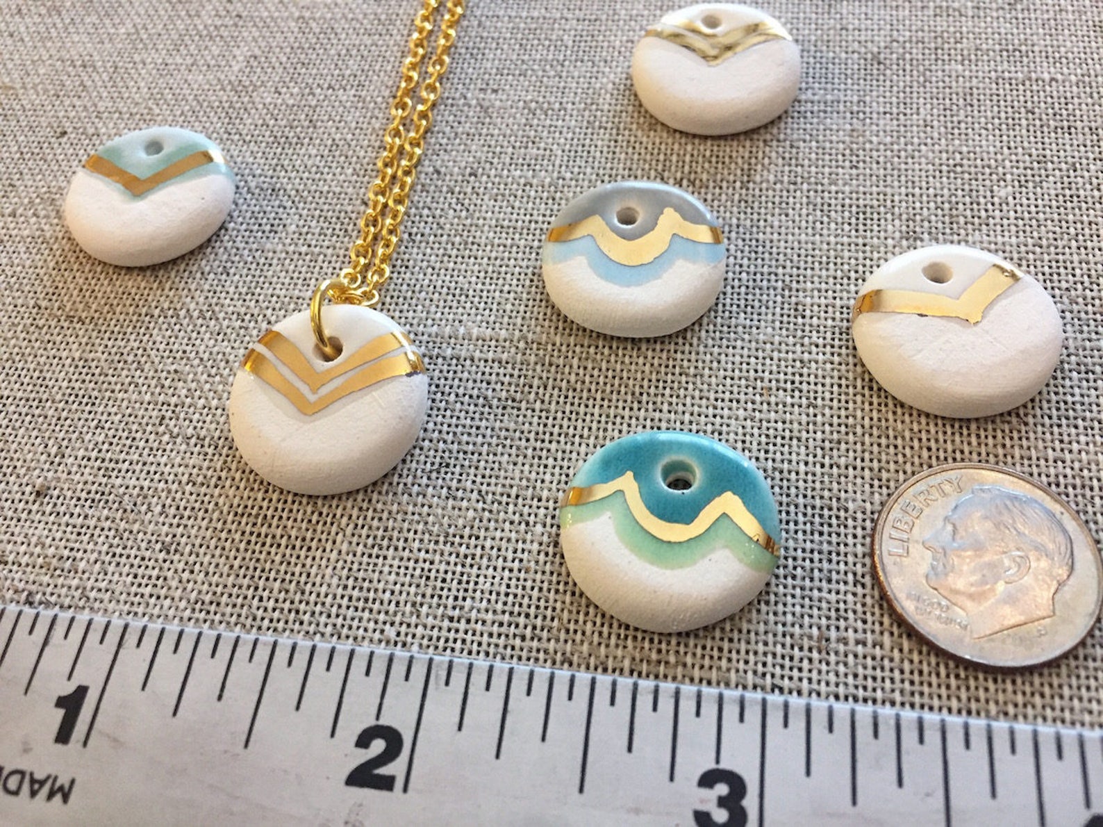 Ceramic Diffuser Necklace 22k Gold Aromatherapy Necklace | Etsy