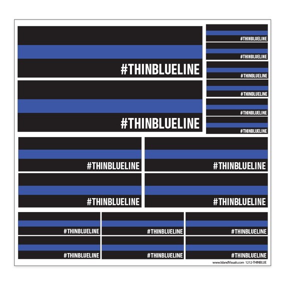 Thin Blue Line 12 X 12 Vinyl Decal Sheet - Etsy