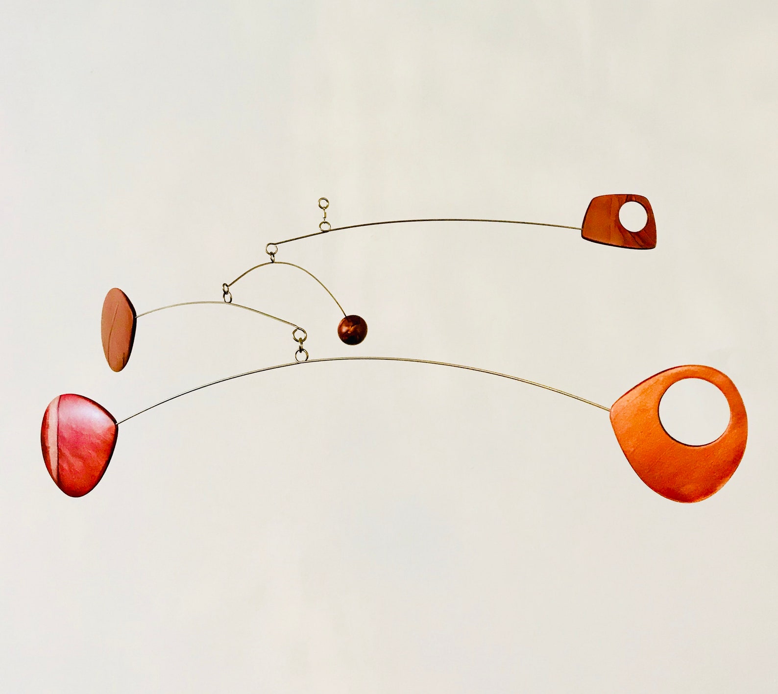 Kinetic mobile Hanging Mobile Copper Mobile Mid Century | Etsy