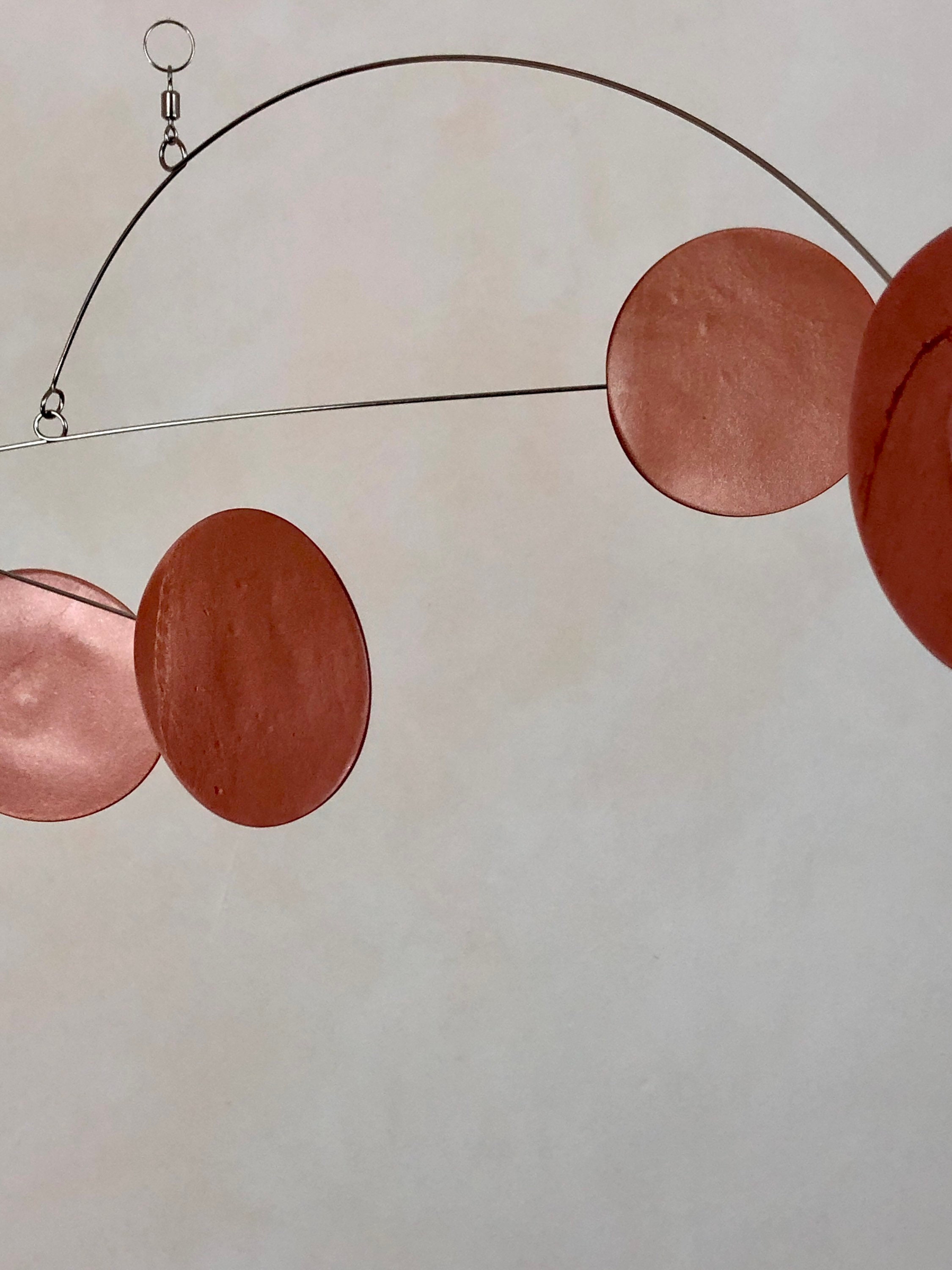 Copper Hanging Mobile, Kinetic Mobile, Art Mobile, Modern Mobile, Mid ...