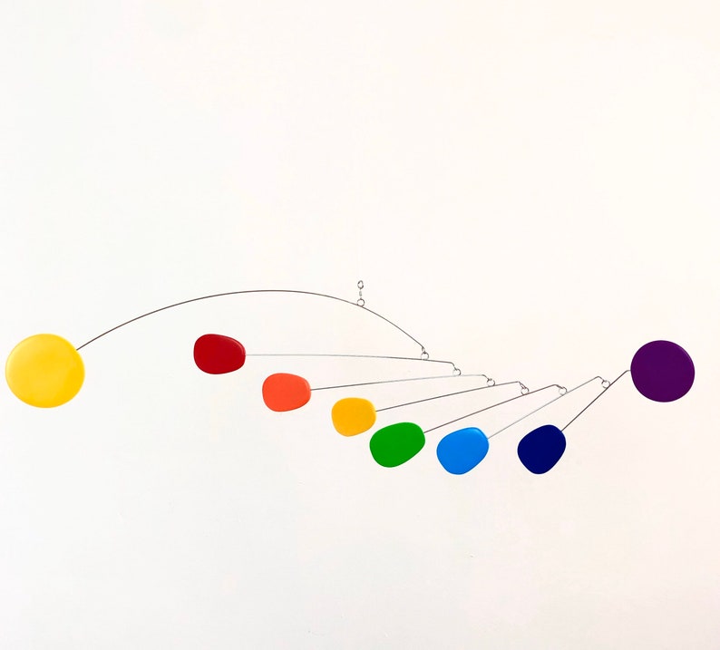 Rainbow Mobile, Rainbow, Baby Mobile, Rainbow Decor, Mid Century Modern ...