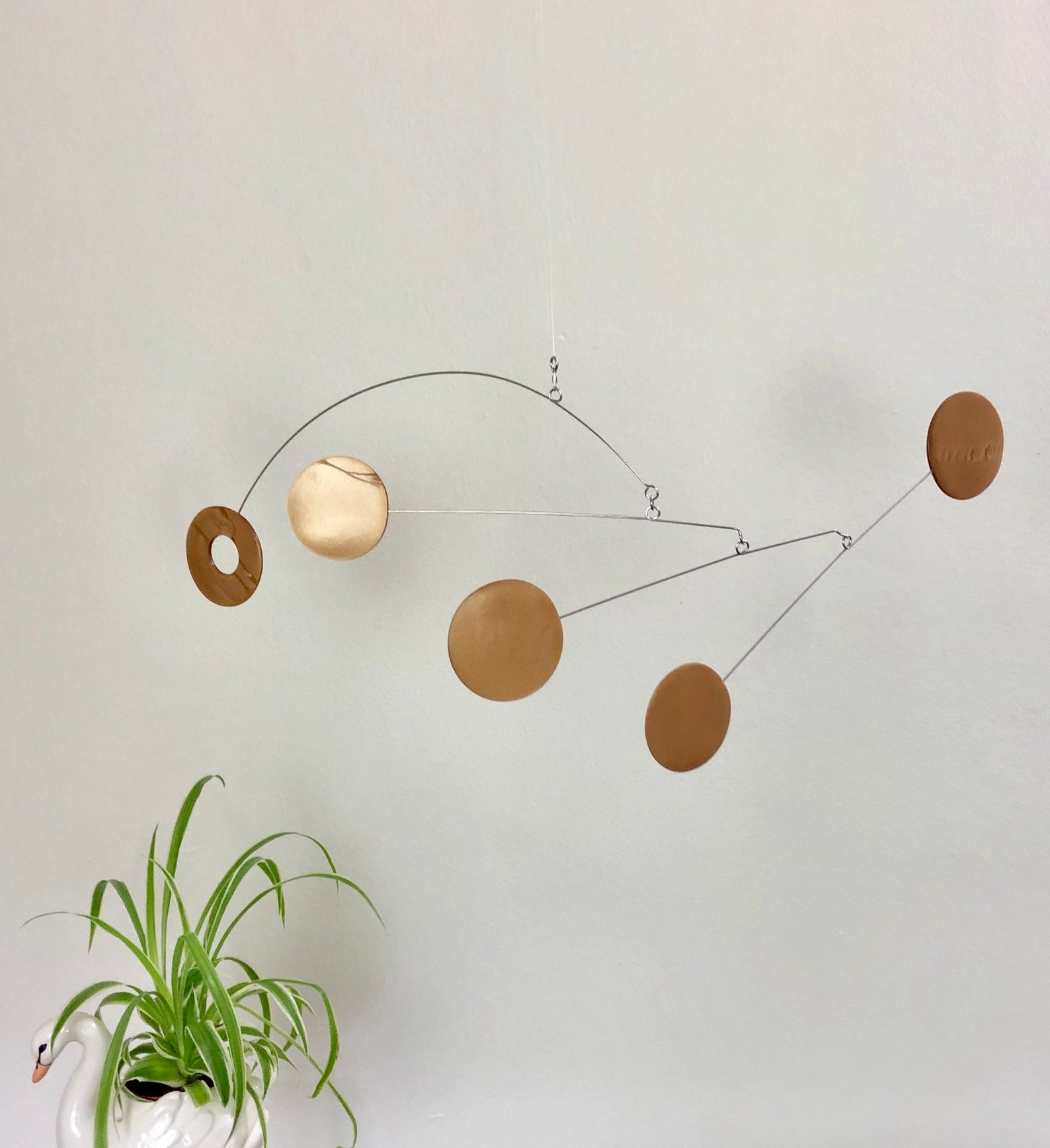 Gold Hanging Mobile Kinetic Mobile Art Mobile Modern - Etsy