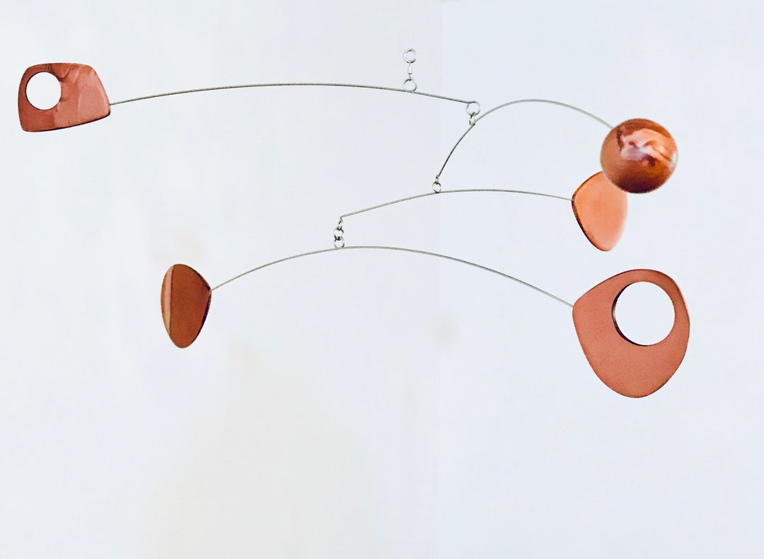 Kinetic Mobile, Hanging Mobile, Copper Mobile, Mid Century, Retro ...