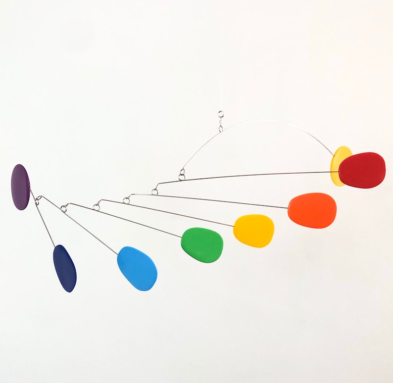 Rainbow Mobile, Rainbow, Baby Mobile, Rainbow Decor, Mid Century Modern ...