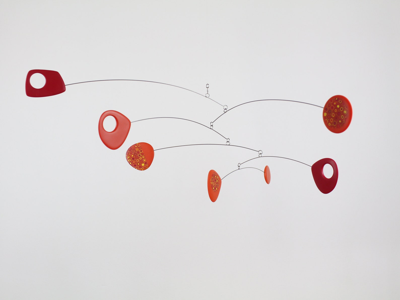 Modern Mobile Retro Orange Red Kinetic Hanging Mobile Mid | Etsy