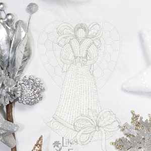 Machine Embroidery Design - Christmas Angel Embroidery Design 3 Sizes ...