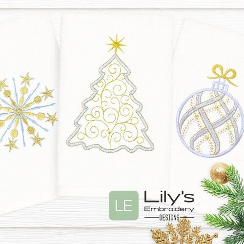 Christmas Machine Embroidery Designs Christmas Tree Ornament - Etsy