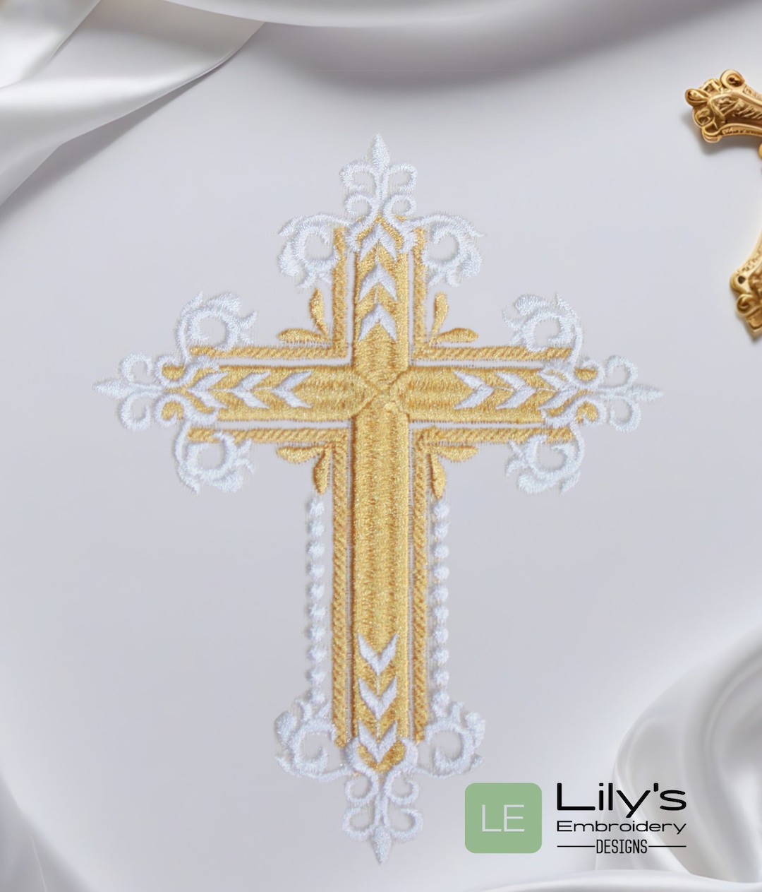 Elegant Cross Machine Embroidery Designs 3 Sizes - Etsy