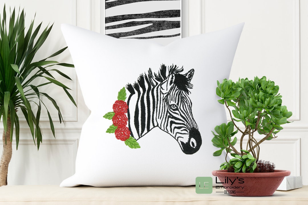 Zebra Machine Embroidery Designs - 3 Sizes by Lily's Embroidery - Etsy