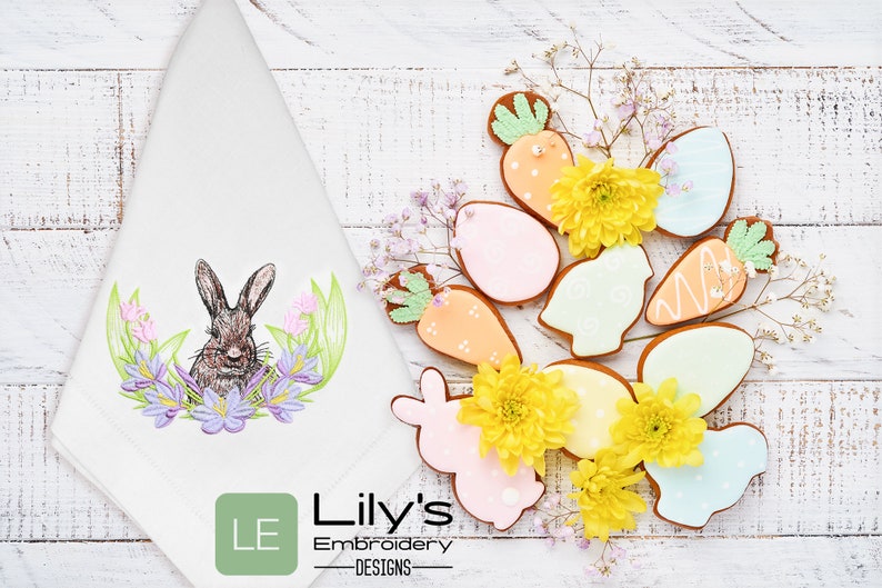 Easter Rabbit Machine Embroidery Design Spring Frame Machine | Etsy