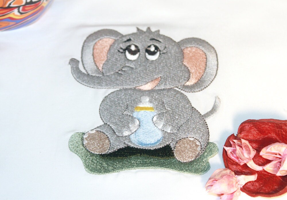 Jungle Babies - Baby Elephant - Machine Embroidery Designs - 4 Sizes - Etsy