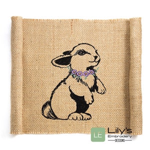 Rabbit Machine Embroidery Design | Spring Bunny Machine Embroidery ...