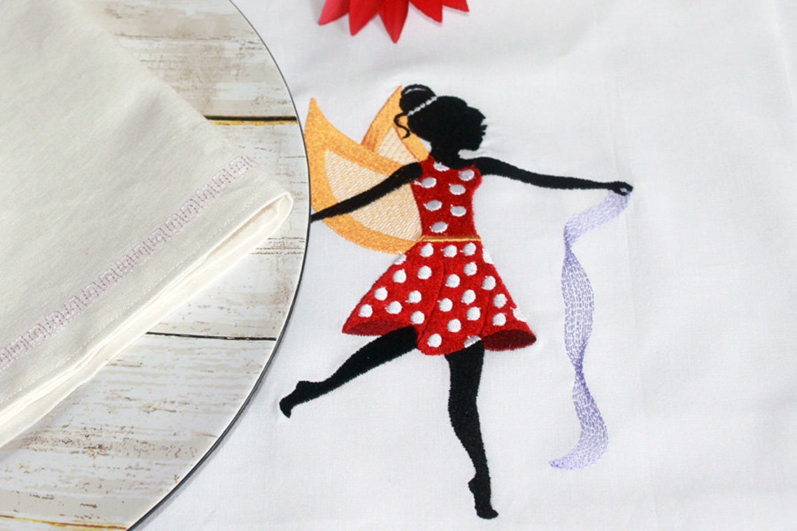 Machine Embroidery Designs Dancing Fairies COLLECTION - 4"x 4" and 5" X ...