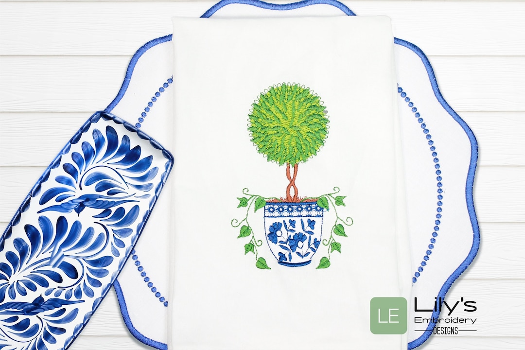 Machine Embroidery Design | Topiary Machine Embroidery Design - Etsy
