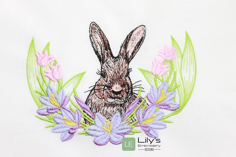 Easter Rabbit Machine Embroidery Design Spring Frame Machine | Etsy