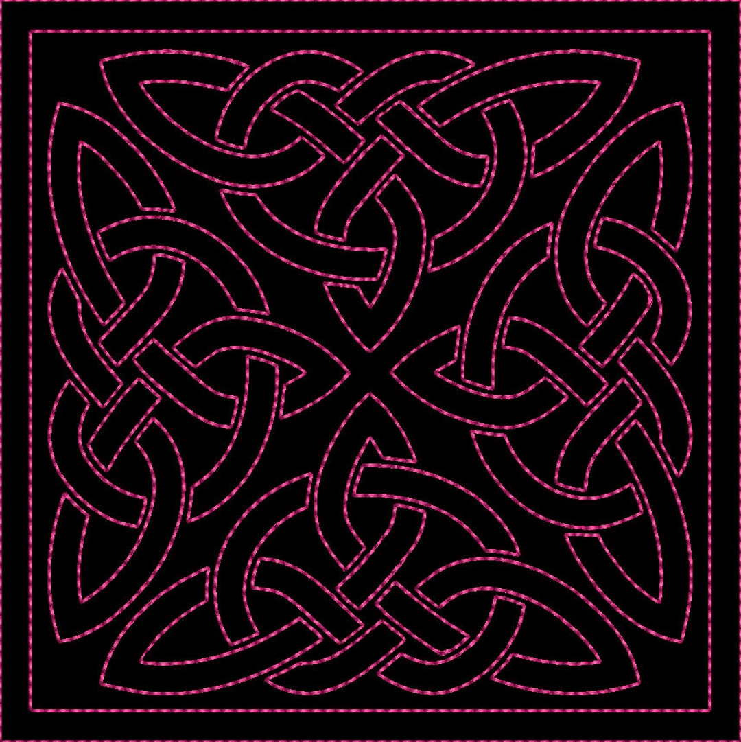 Celtic Quilting Background Machine Embroidery Designs 4" , 5" and 6 ...