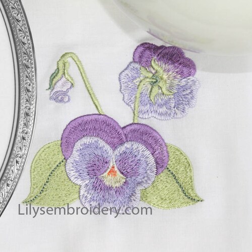 Machine Embroidery Design Pansy 1 Machine Embroidery - Etsy