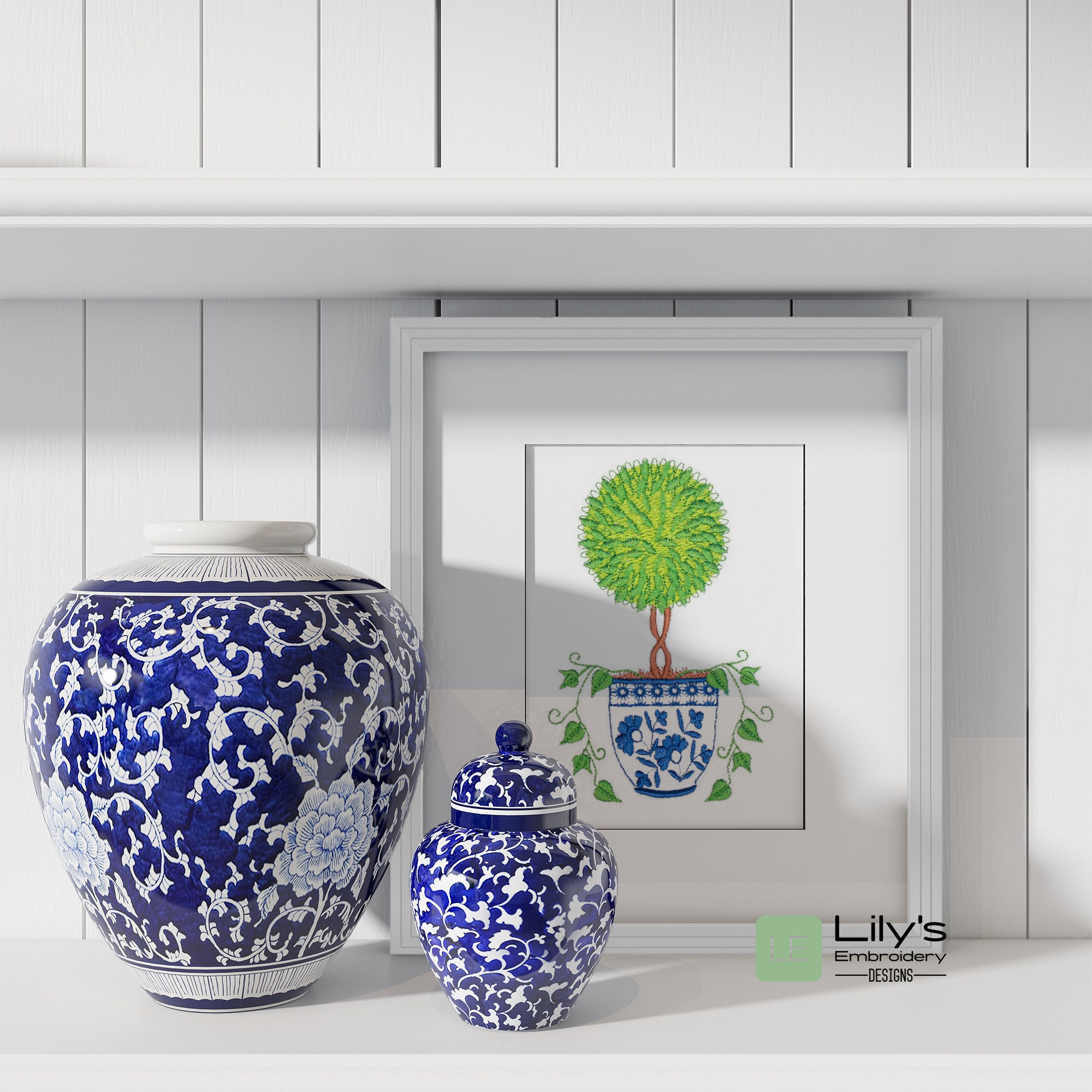 Machine Embroidery Design | Topiary Machine Embroidery Design - Etsy