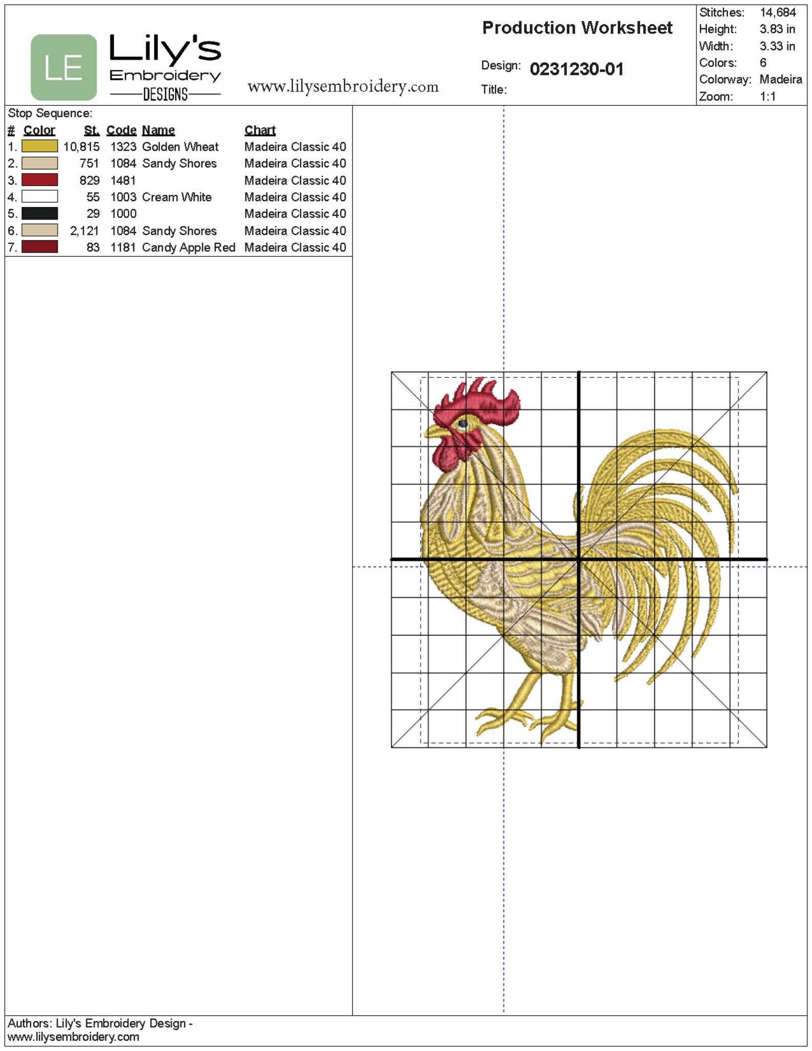 Rooster Machine Embroidery Design Gold 5 Sizes - Etsy
