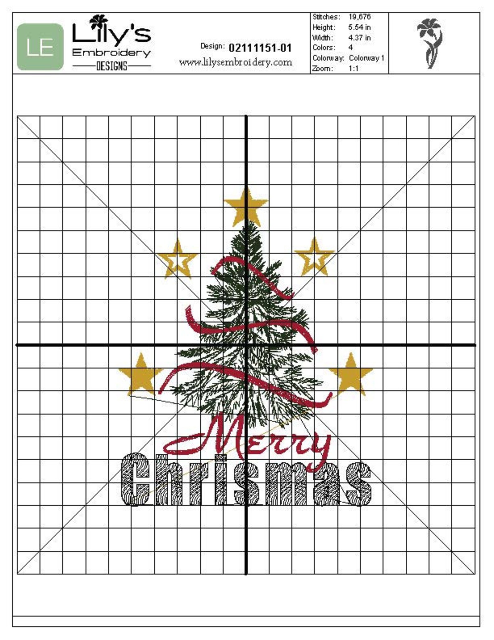 Christmas Tree Machine Embroidery Design | Machine Embroidery Designs 4 ...