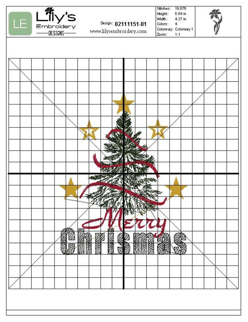 Christmas Tree Machine Embroidery Design Machine Embroidery - Etsy