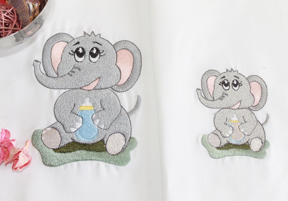 Jungle Babies Baby Elephant Machine embroidery designs | Etsy