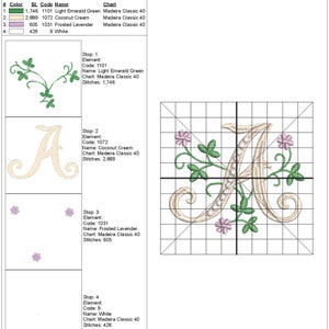 Elegant Floral Alphabet Monogram Font Machine Embroidery Designs ...