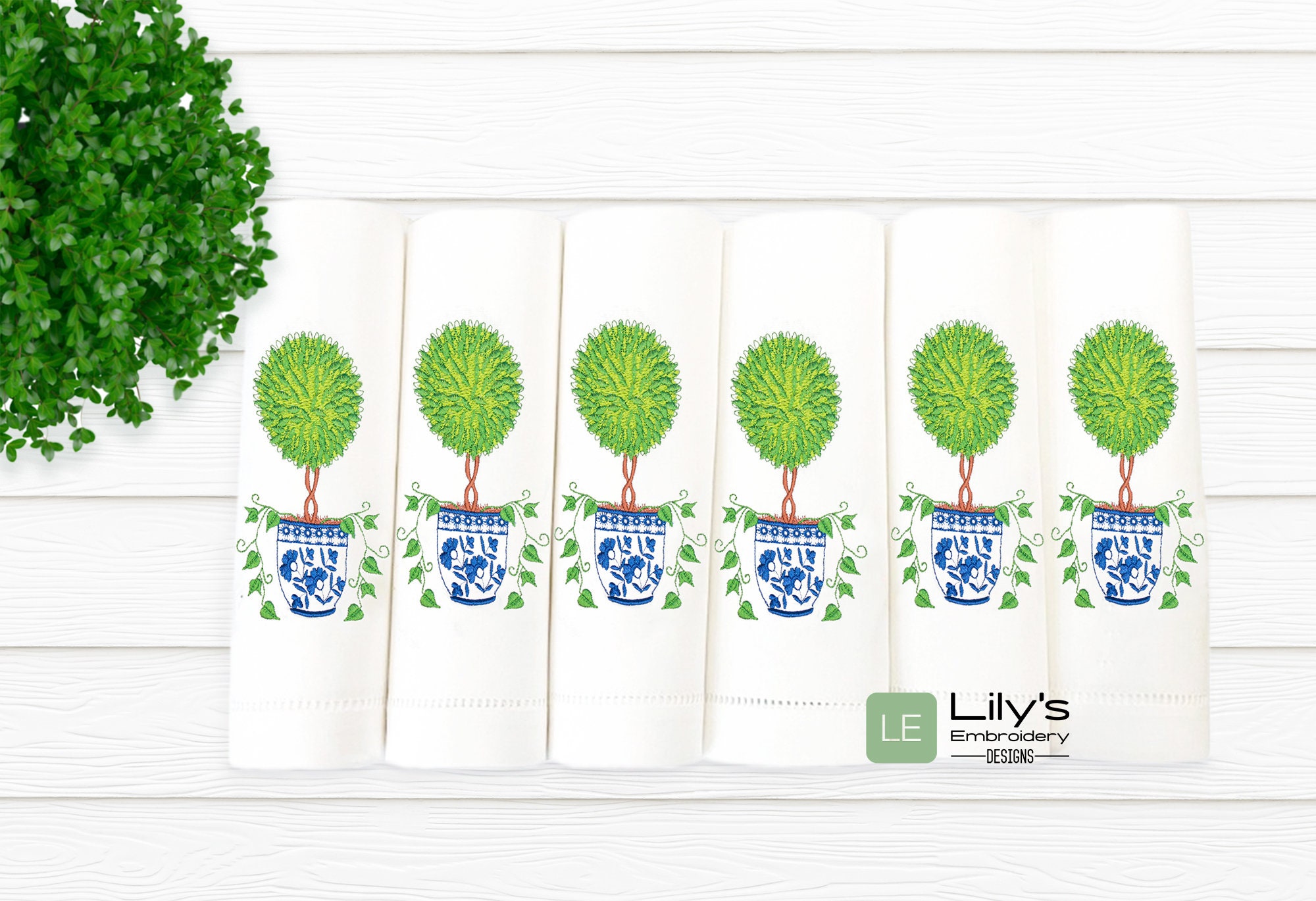 Machine Embroidery Design | Topiary Machine Embroidery Design - Etsy