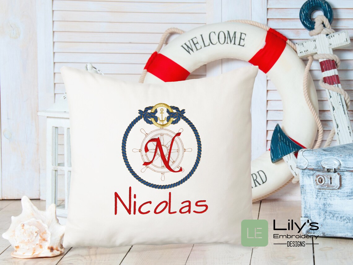 Nautical Rope Anchor Alphabet Font Machine Embroidery Designs - Etsy