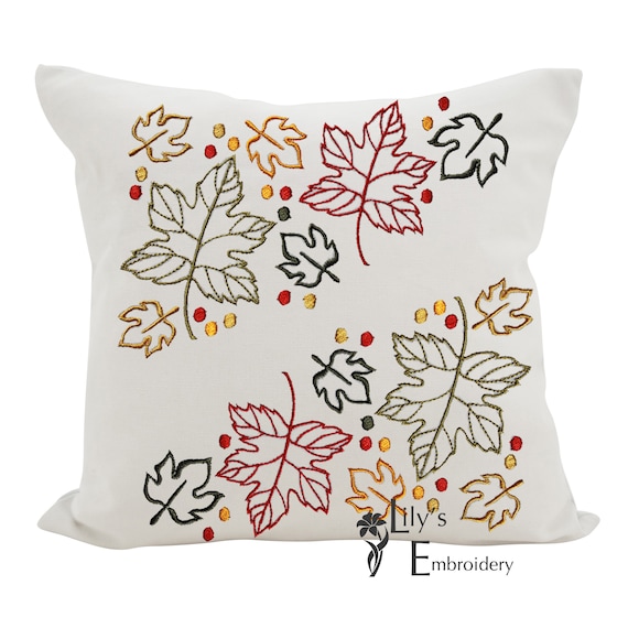 Leaves Machine Embroidery Designs Fall / Autumn Design 5 - Etsy