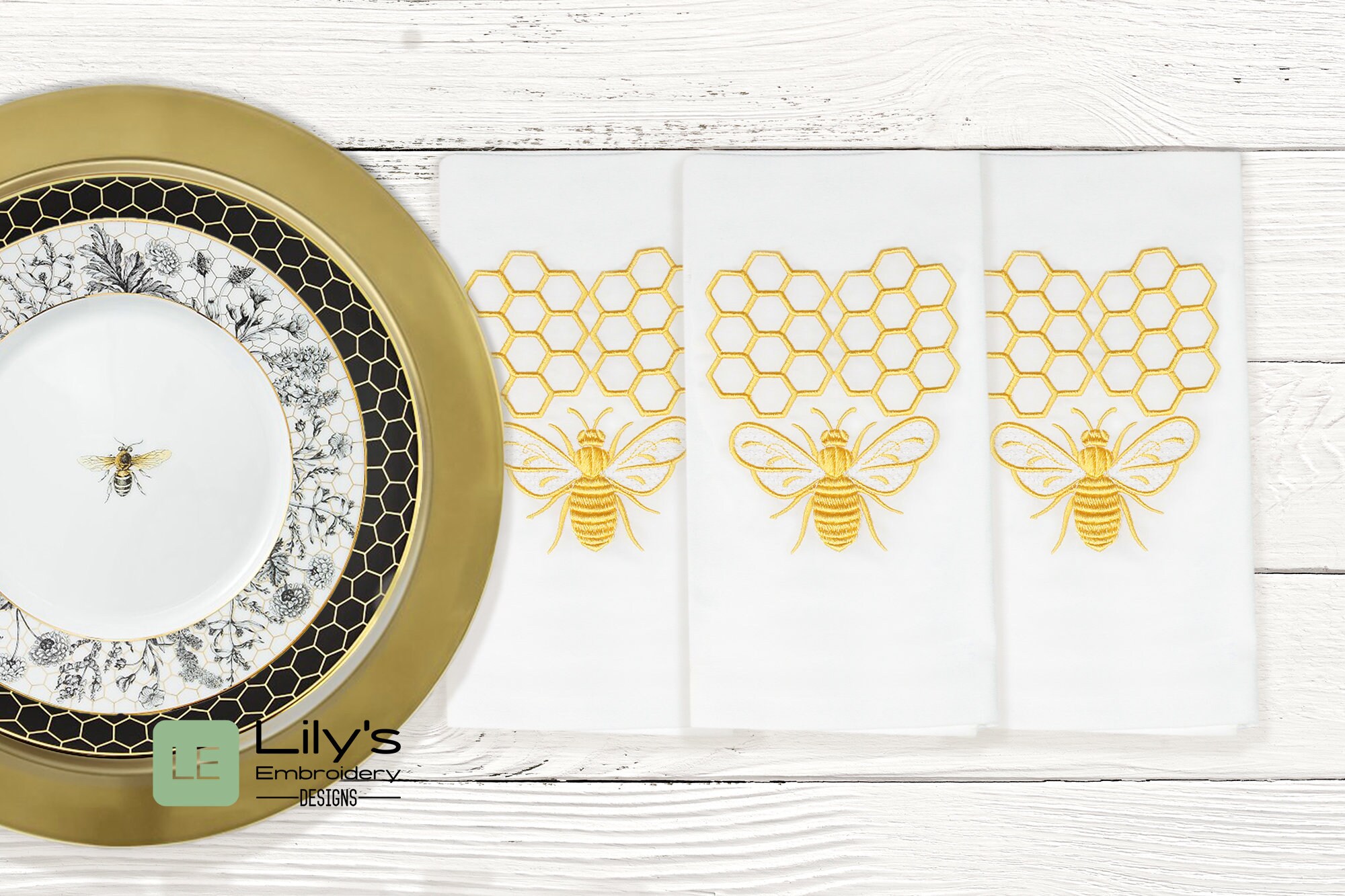 Honeycomb Bee Machine Embroidery Designs Queen Bee Machine - Etsy