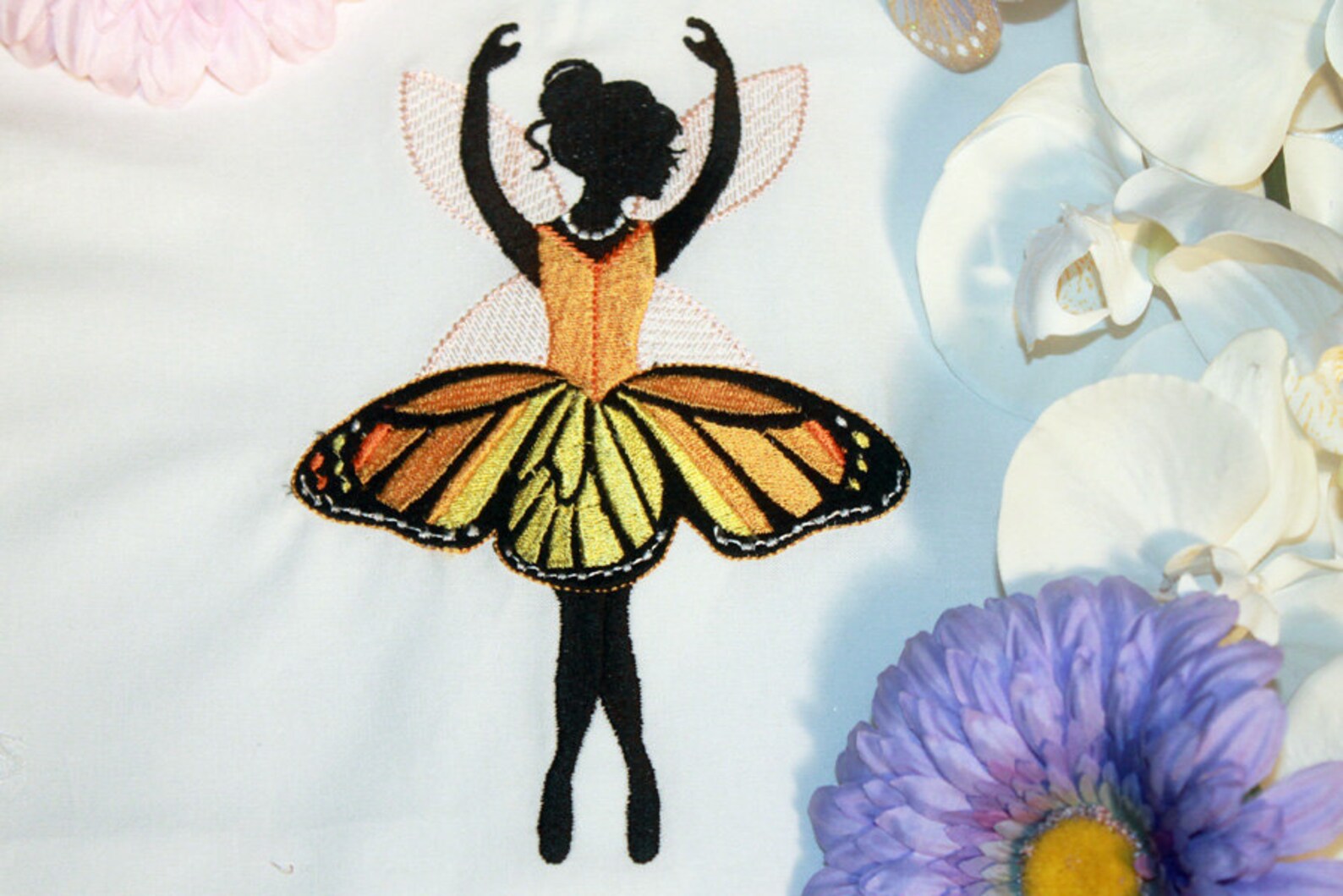 Machine Embroidery Designs Dancing Fairies COLLECTION - 4"x 4" and 5" X ...