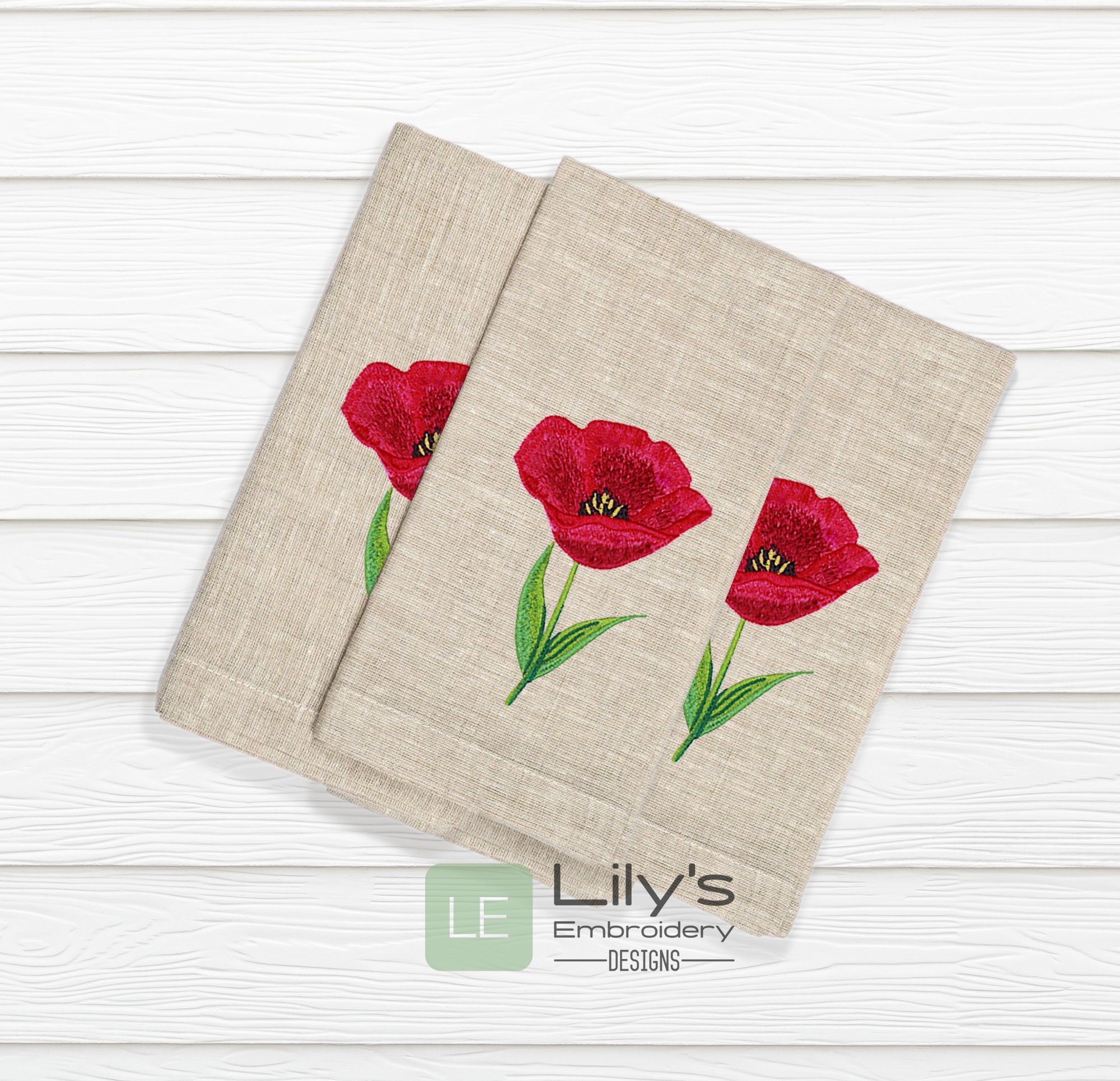 Poppy Machine Embroidery Designs Red Poppies Machine - Etsy