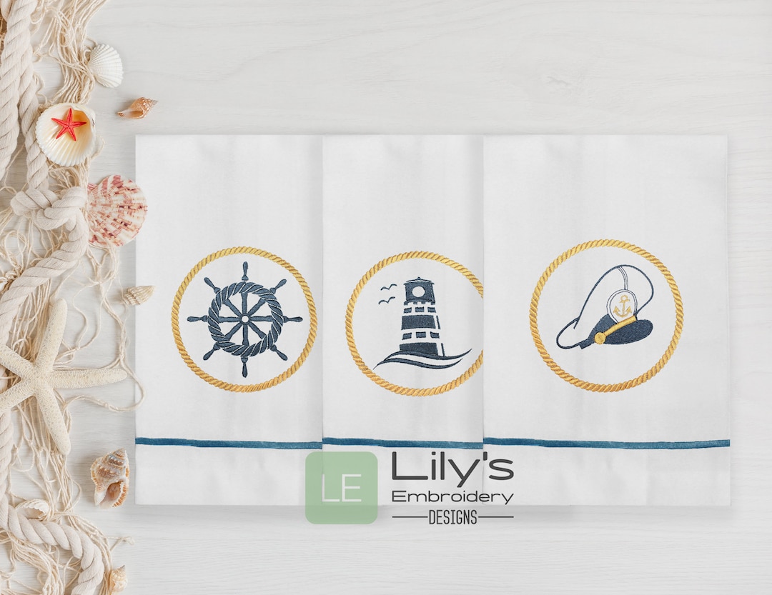 Machine Embroidery Designs | Nautical Machine Embroidery Designs Set of ...