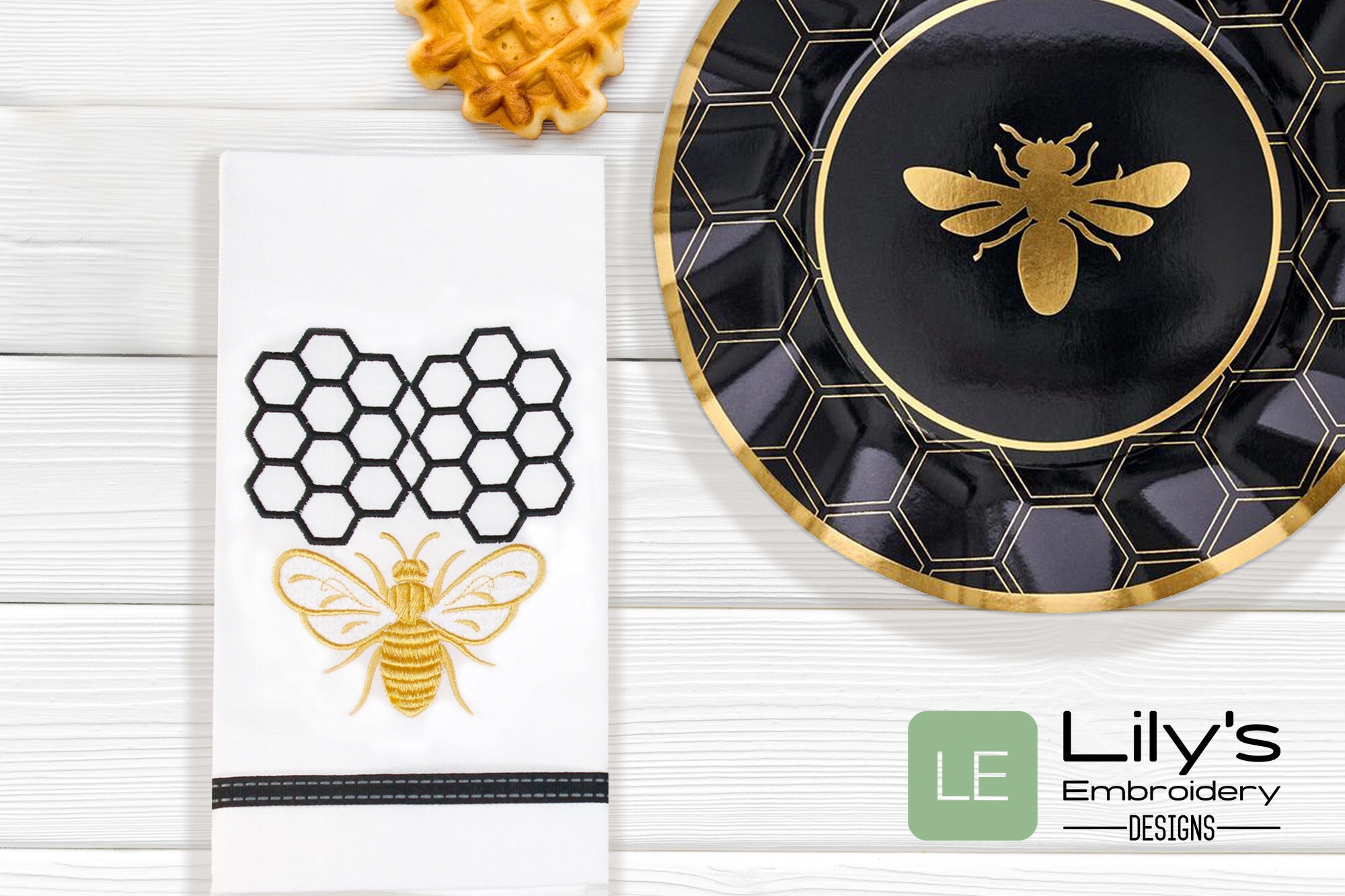 Honeycomb Bee Machine Embroidery Designs Queen Bee Machine | Etsy