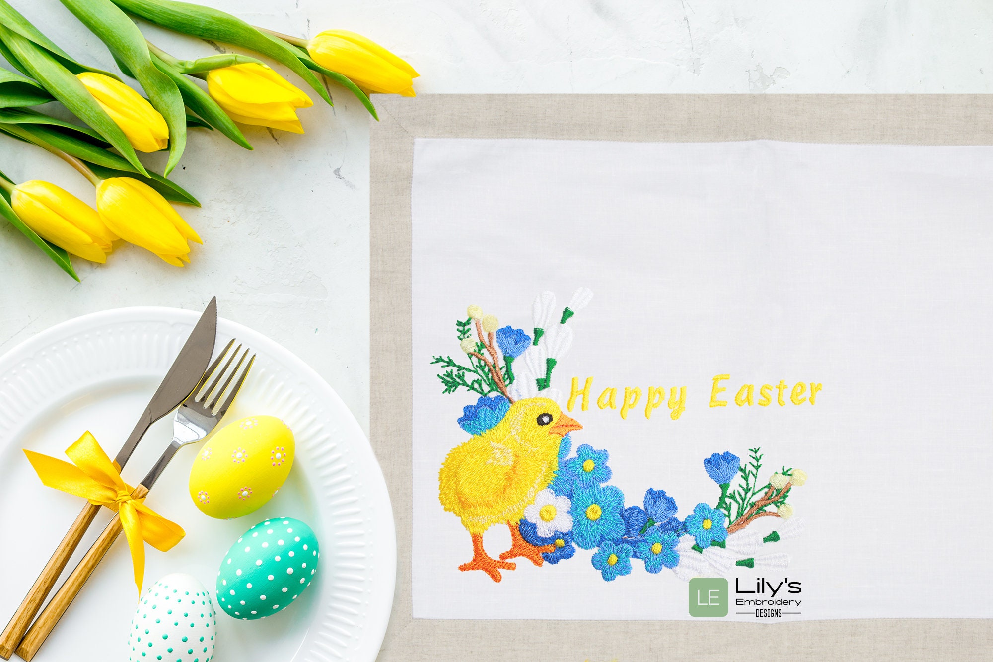 Easter Chick Machine Embroidery Design Spring Chick Machine | Etsy