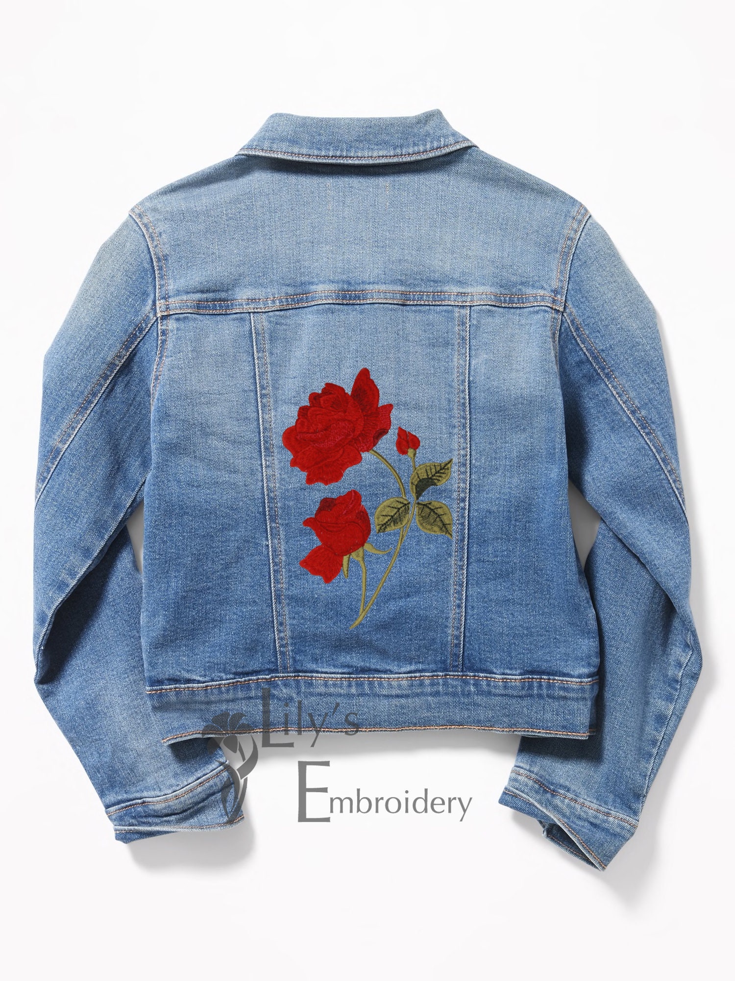 Machine Embroidery Design Red Roses - Etsy