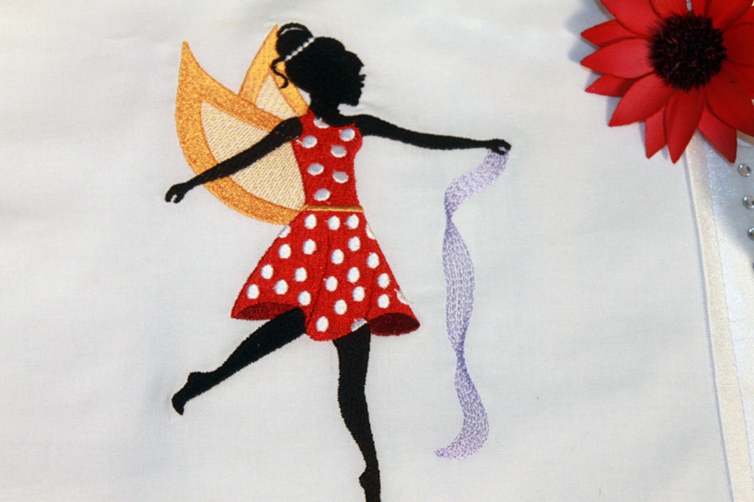 Machine Embroidery Design Dancing Fairy # 2 - 4"x 4" and 5" X 7" Hoop ...
