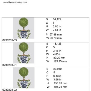 Machine Embroidery Design | Topiary Machine Embroidery Design - Etsy
