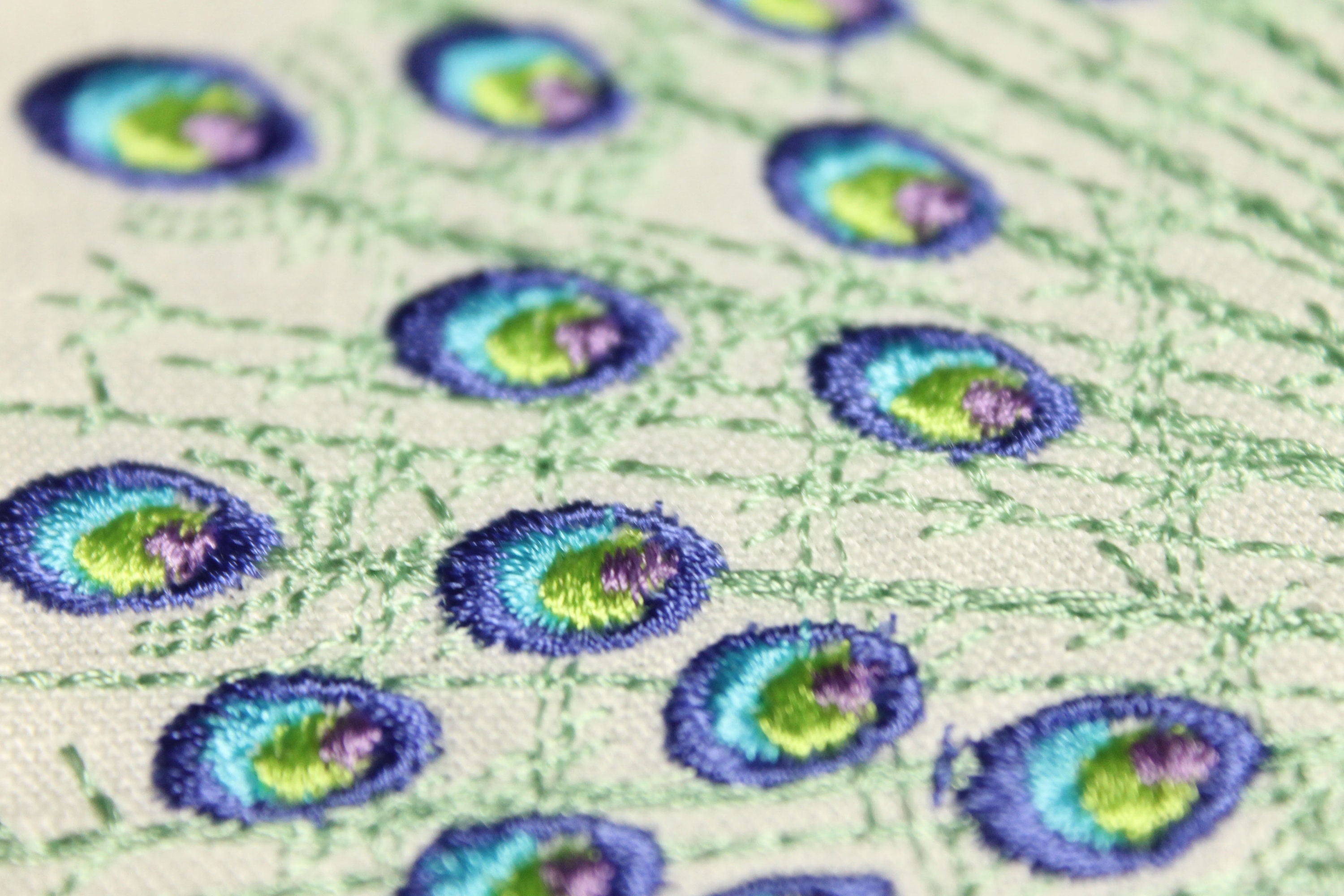 Peacock Machine Embroidery Design 2 Sizes - Etsy