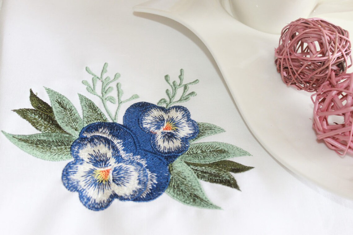 Machine Embroidery Design - Pansy # 2 Machine Embroidery Design ( 2 ...