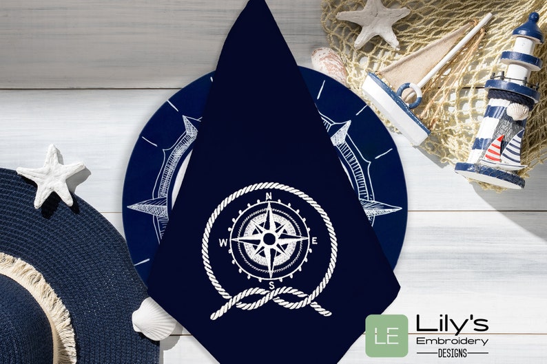 Nautical Machine Embroidery Designs Set of 3 3 Sizes | Etsy