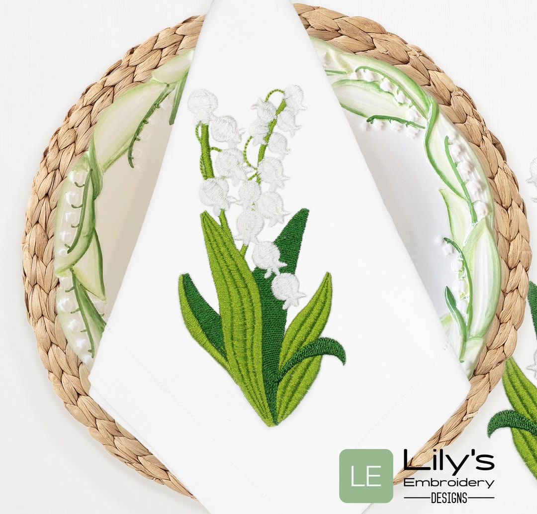 Lily of the Valley Machine Embroidery Design - 4 Sizes - Etsy