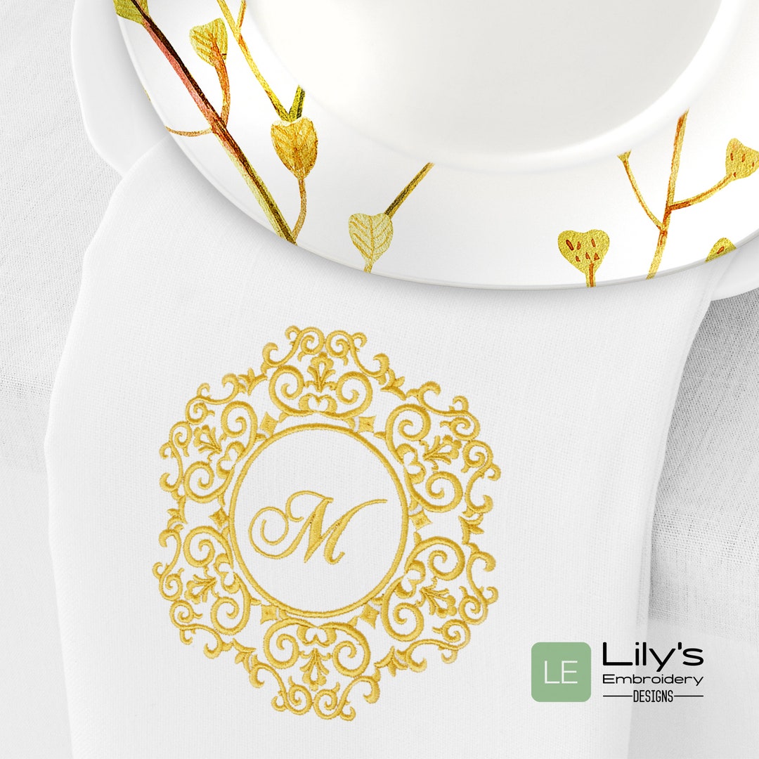 Wedding Monogram Frame Machine Embroidery Designs 4 Sizes - Etsy