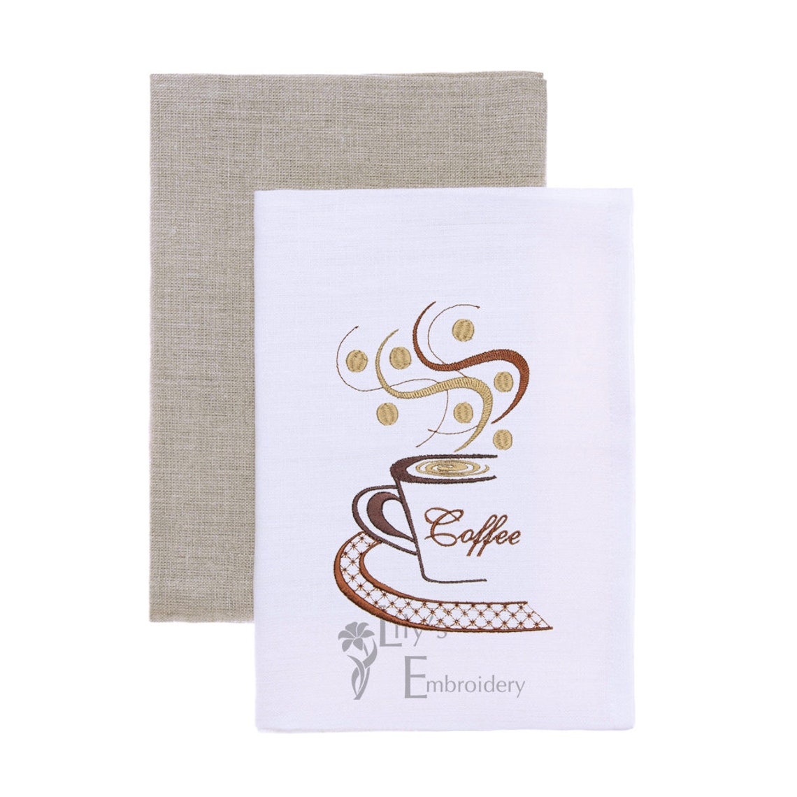 Machine Embroidery Design Coffee Cup Machine Embroidery in 4 - Etsy