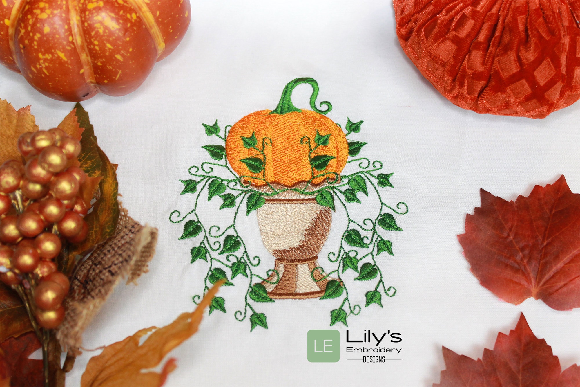 Topiary Pumpkin Machine Embroidery Designs- 3 Sizes - Etsy