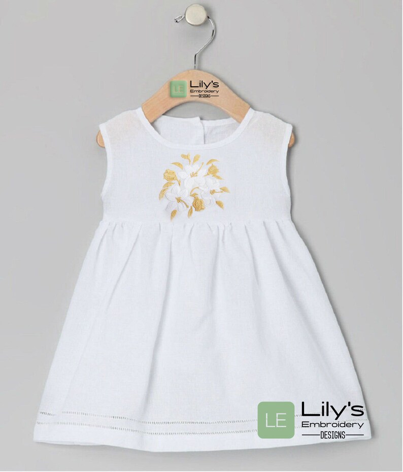 Lilies and Roses Bouquet Machine Embroidery Design | Lily Machine ...