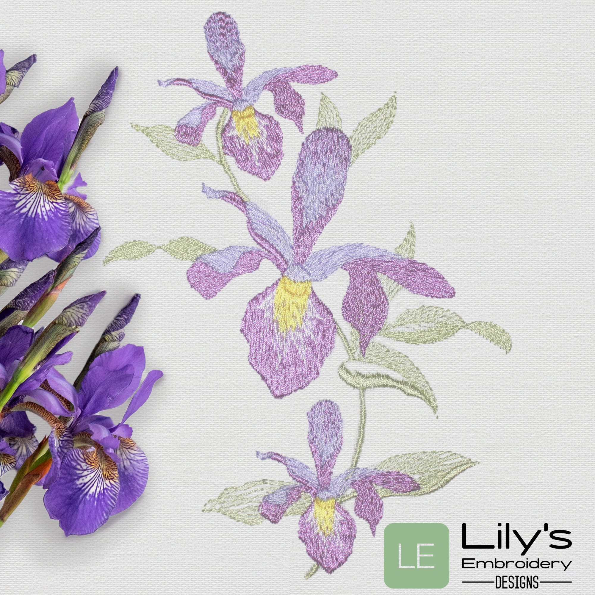 Iris Bouquet Machine Embroidery Design | Machine Embroidery Designs 3 ...