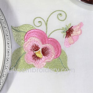 Machine Embroidery Design - Pansy # 1 Machine Embroidery Design ( 3 ...